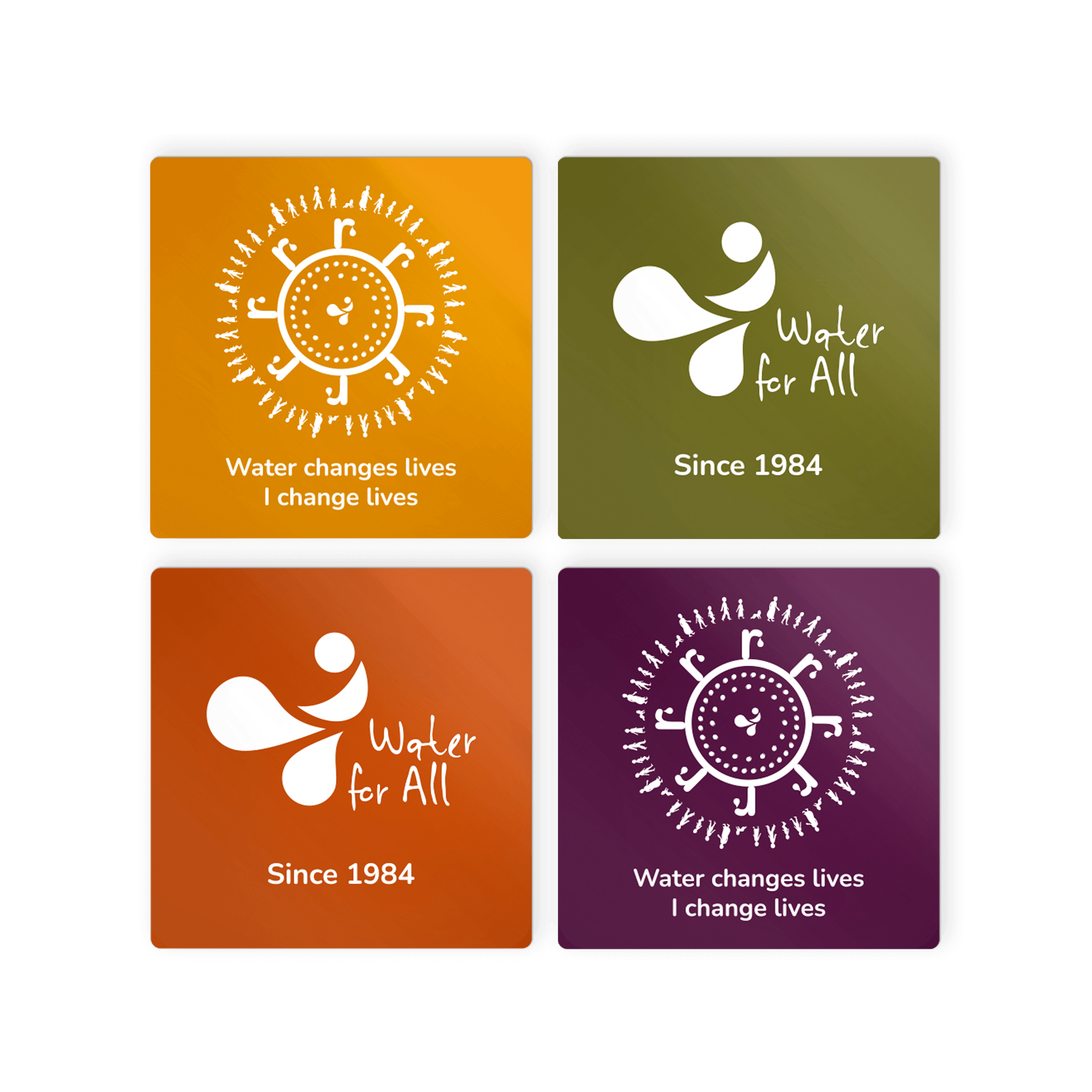 Epoxy Stickers - Water For All 4-pack Atlas Copco Profilestore
